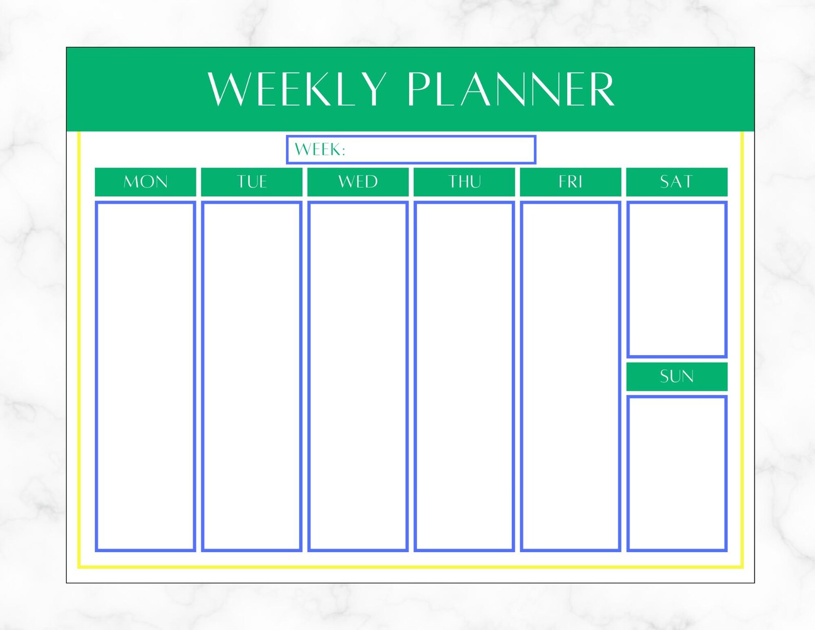 Weekly Planner Printable, Weekly Agenda, Weekly Schedule, Kids ...