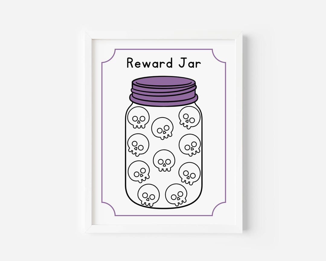 Kids Reward Jar Printable, Kids Reward Chart, Toddler Reward Jar ...