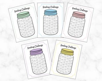 Printable Book Challenge | PDF Digital Download | Reading Log Journal ...