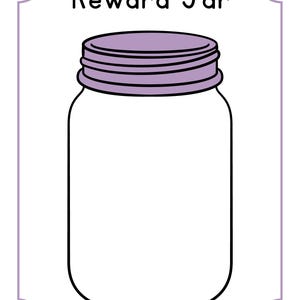 Empty Kids Reward Jar Printable, Kids Reward Chart, Toddler Reward Jar ...
