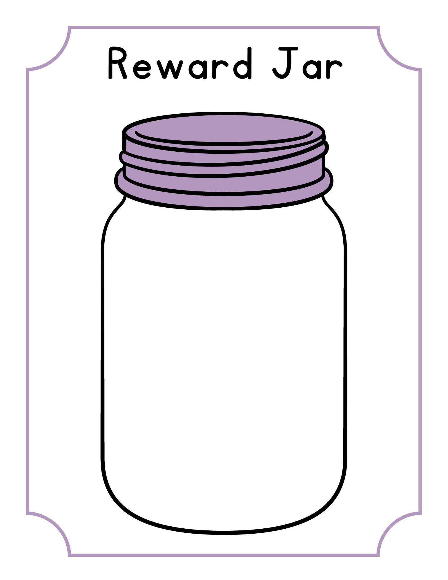 Empty Kids Reward Jar Printable, Kids Reward Chart, Toddler Reward Jar ...