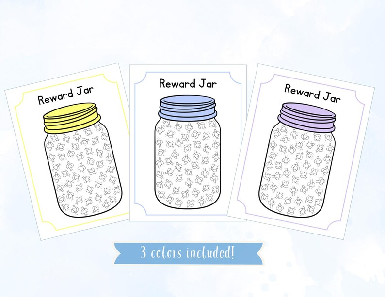Kids Printable Reward Jar, Kids Reward Chart, Marble Jar, Toddler ...