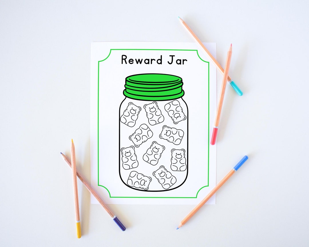 Kids Reward Jar Printable, Reward Chart Printable, Marble Jar Printable ...