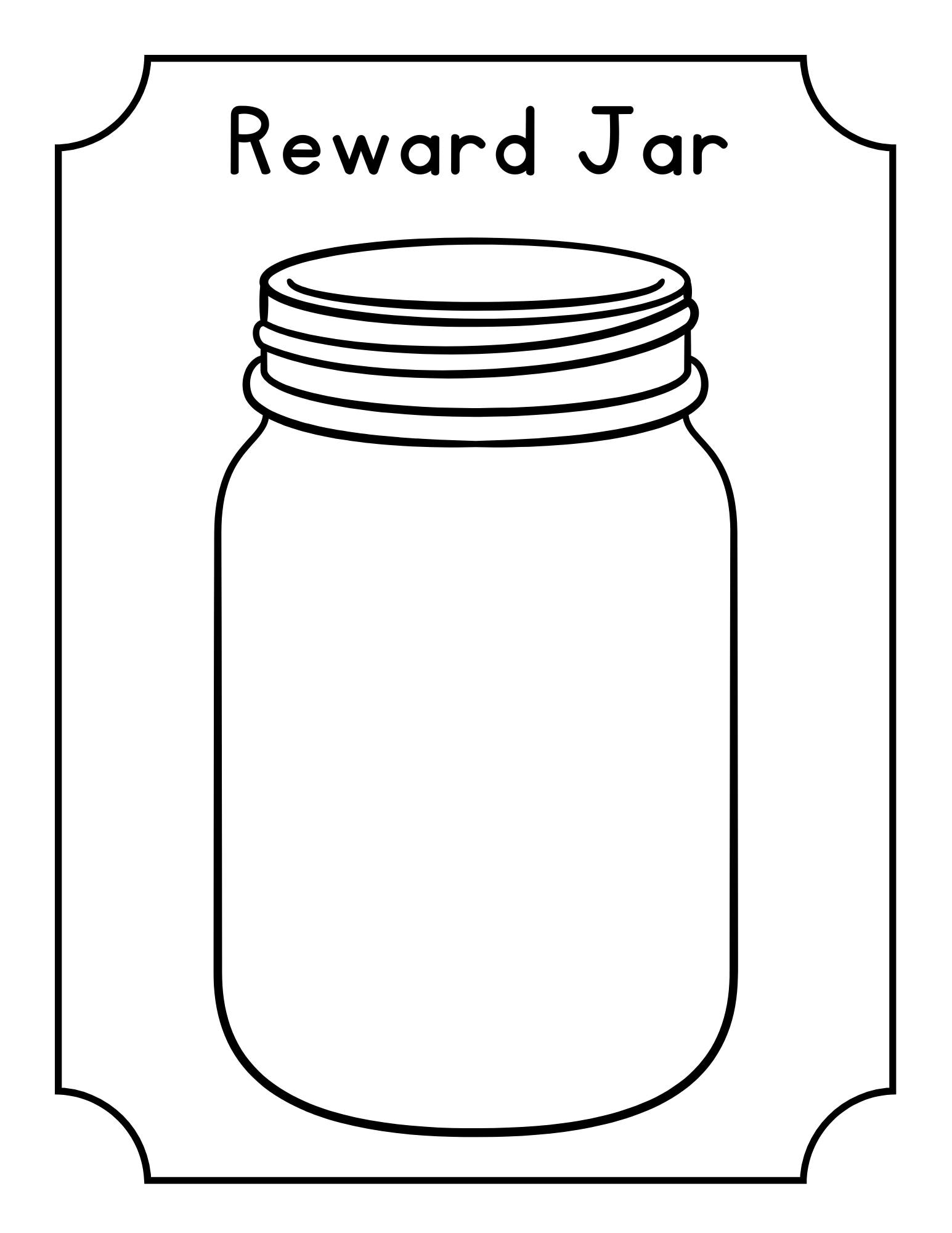Empty Kids Reward Jar Printable, Kids Reward Chart, Toddler Reward Jar ...