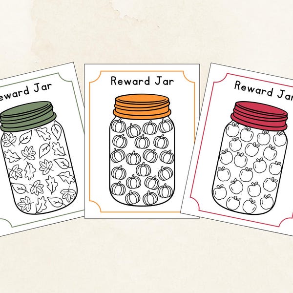Kids Reward Jar Printable, Reward Chart Printable, Marble Jar Printable ...