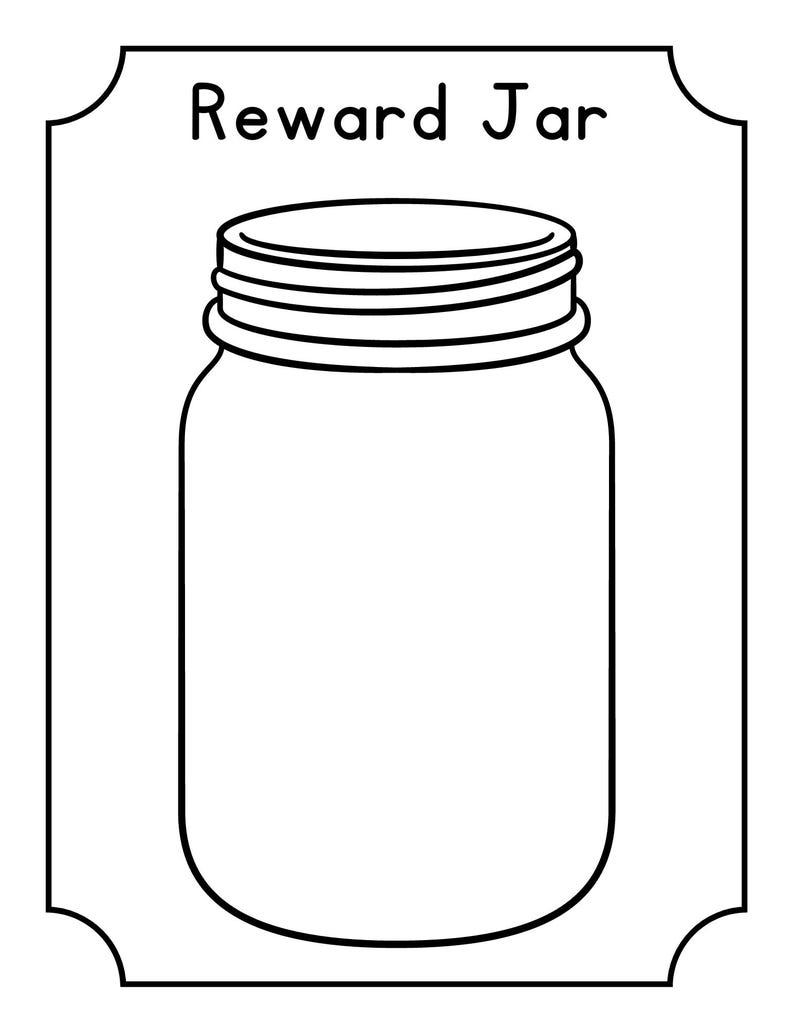 Empty Kids Reward Jar Printable, Kids Reward Chart, Toddler Reward Jar ...