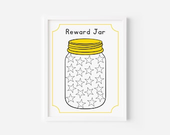 20 Strawberries Kids Printable Reward Jar, Kids Reward Chart, Marble ...