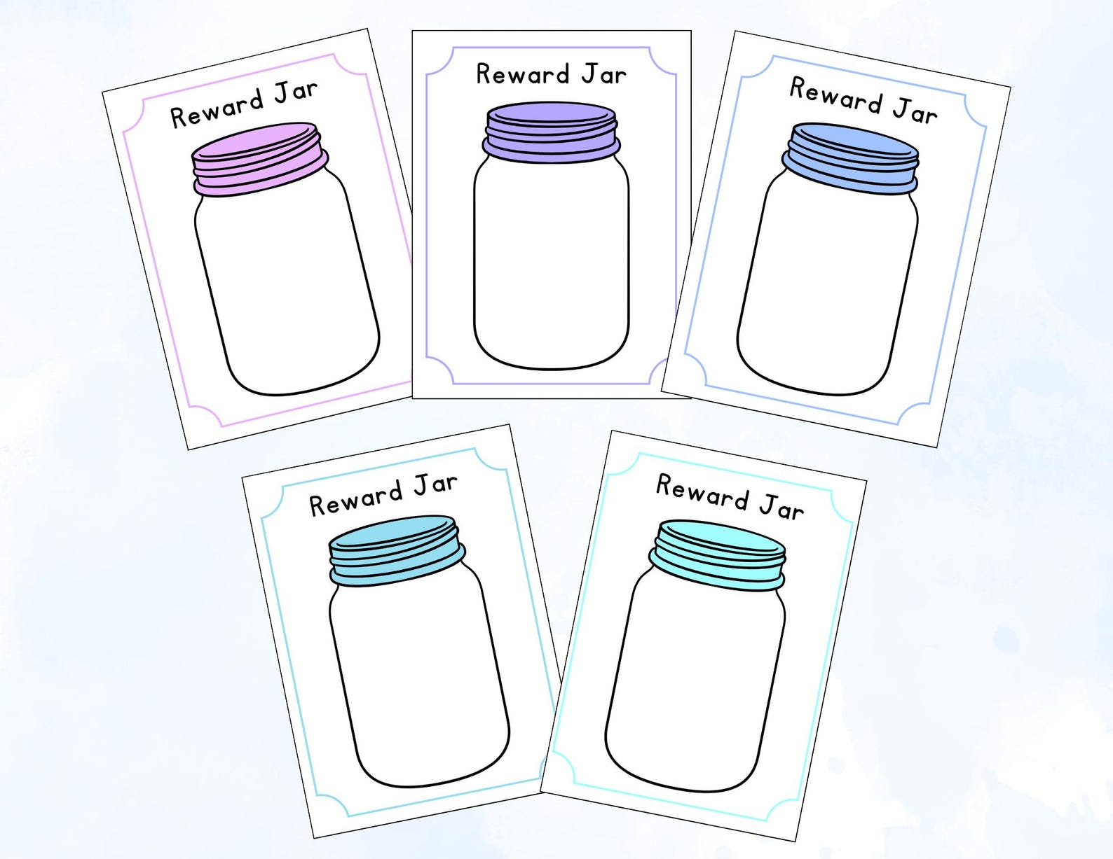 Empty Kids Reward Jar Printable, Kids Reward Chart, Toddler Reward Jar ...
