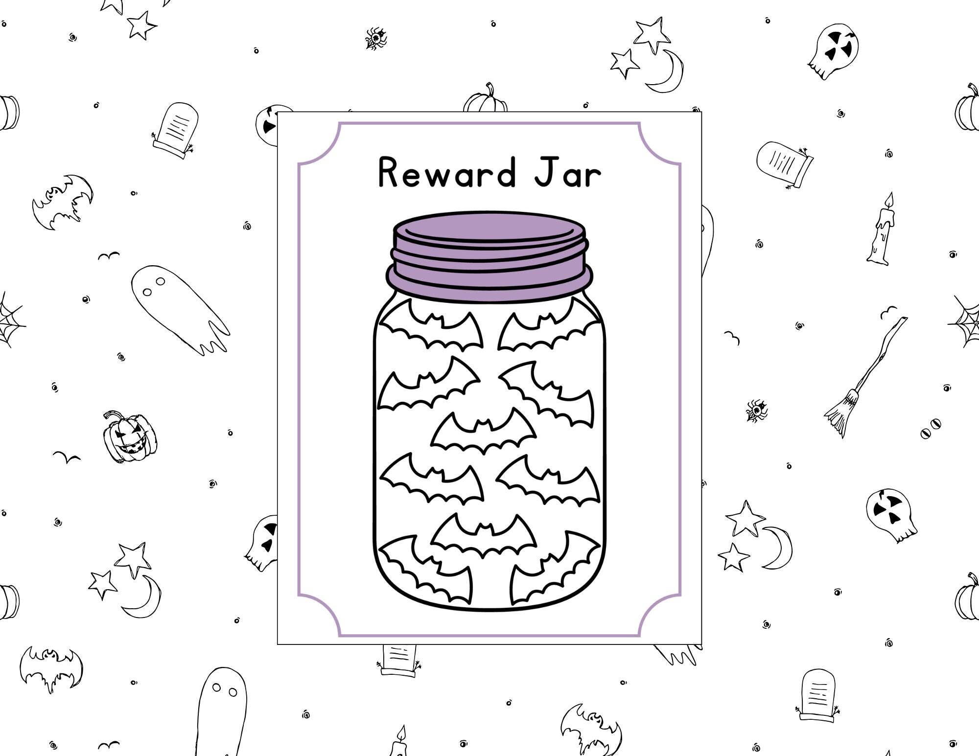 Kids Reward Jar Printable, Kids Reward Chart, Toddler Reward Jar ...