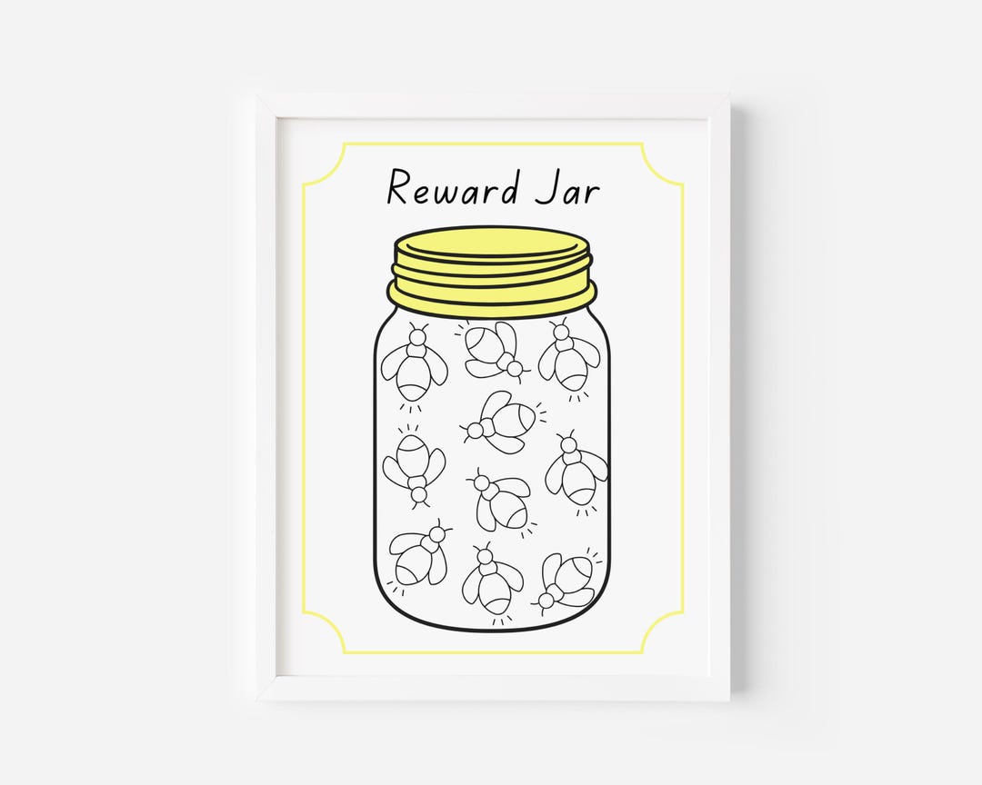 Kids Printable Reward Jar, Kids Reward Chart, Marble Jar, Toddler ...