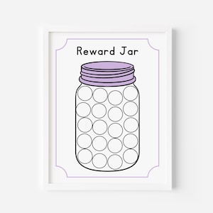 20 Marbles Kids Printable Marble Jar, Kids Reward Jar Printable, Kids ...