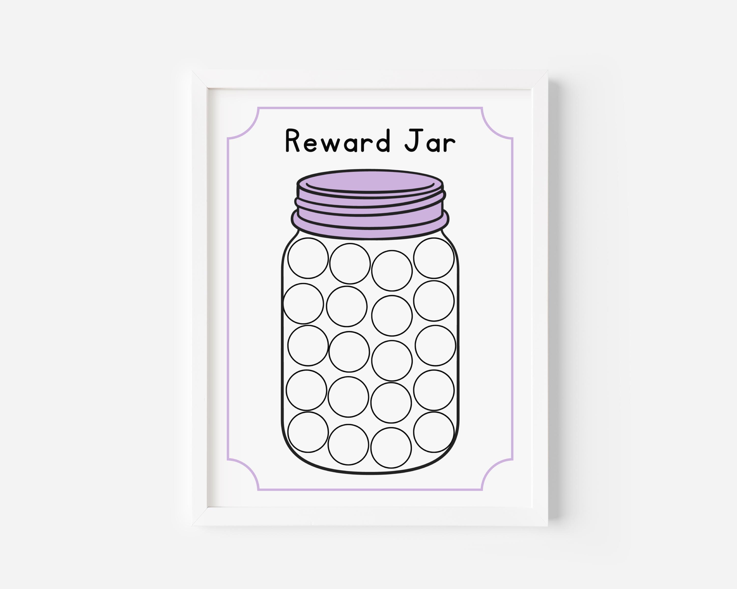20 Marbles Kids Printable Marble Jar, Kids Reward Jar Printable, Kids ...