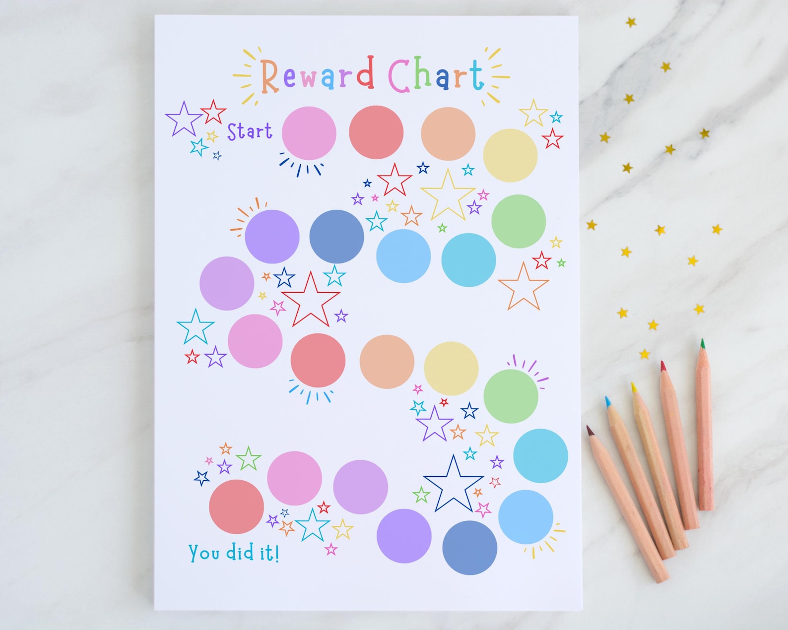 Kids Reward Chart Printable, Toddler Reward Chart, Kids Behavior Chart ...