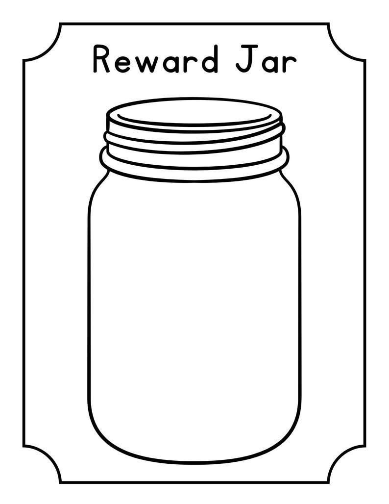 Empty Kids Reward Jar Printable, Kids Reward Chart, Toddler Reward Jar ...