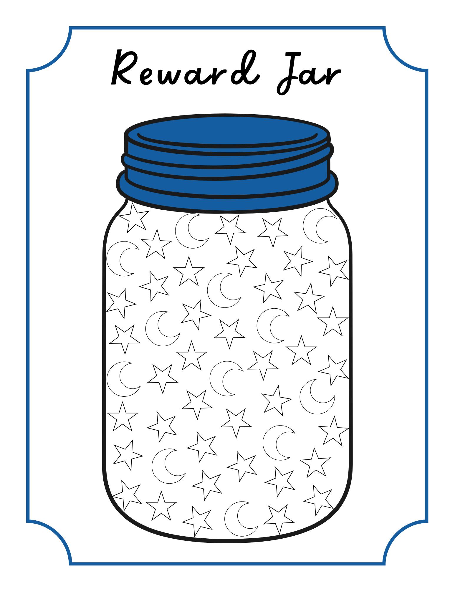 Kids Printable Reward Jar, Kids Reward Chart, Marble Jar, Kids Points ...
