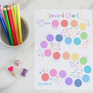 Printable Reward Chart, Kids Reward Chart, Kids Behavior Chart, Toddler ...