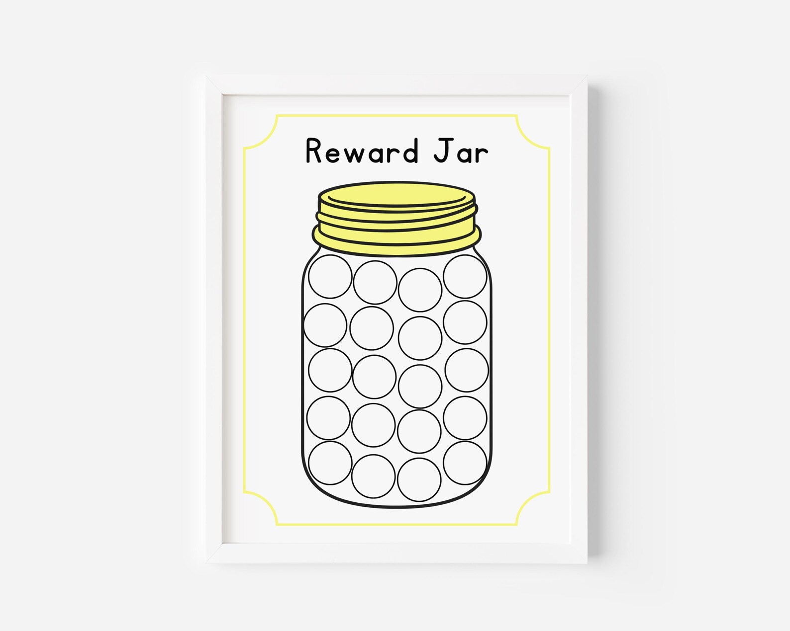 20 Marbles Kids Printable Marble Jar, Kids Reward Jar Printable, Kids ...