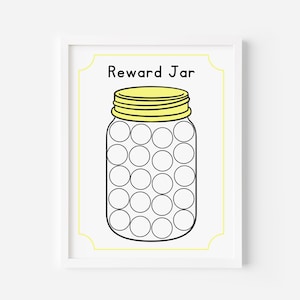 20 Marbles Kids Printable Marble Jar, Kids Reward Jar Printable, Kids ...