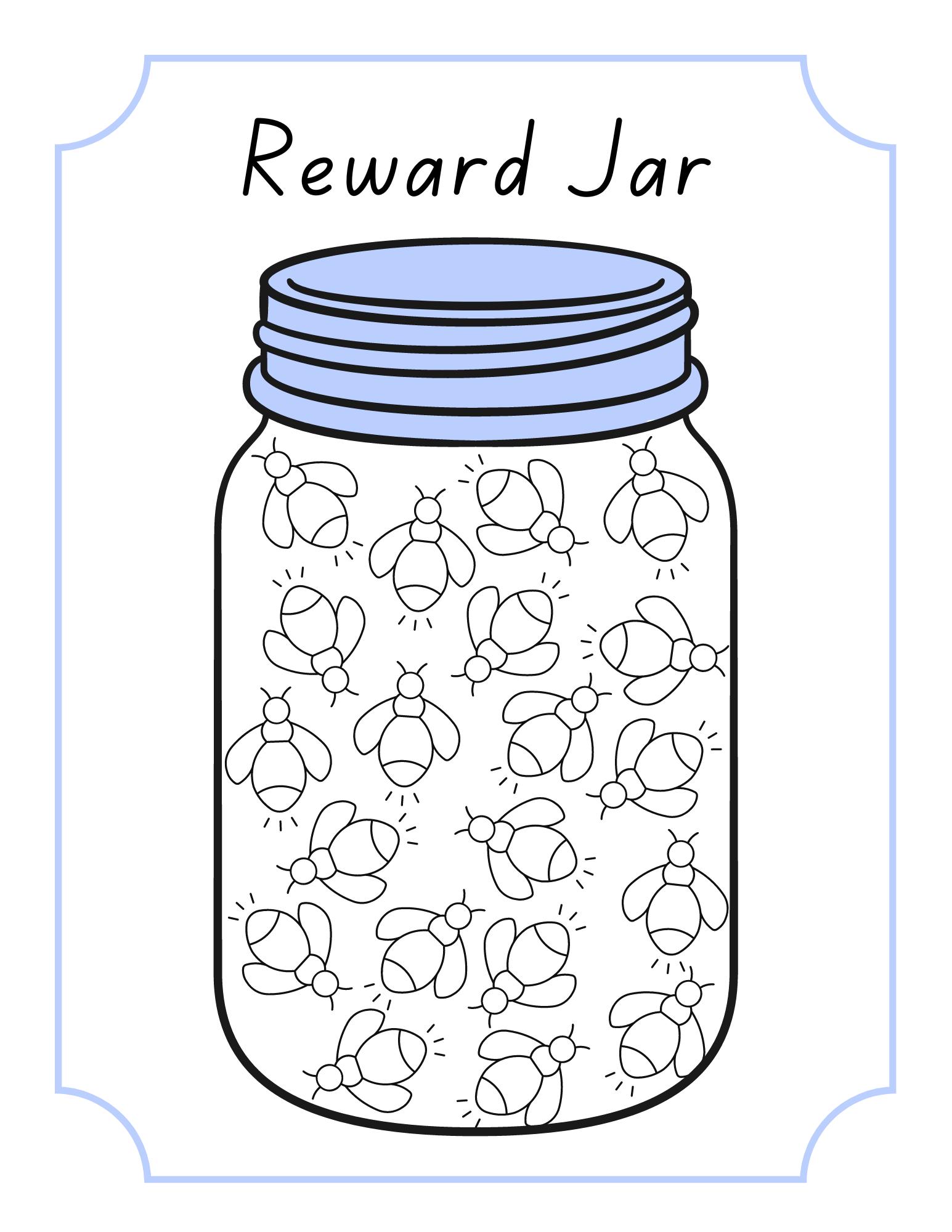 Kids Printable Reward Jar, Kids Reward Chart, Marble Jar, Toddler ...