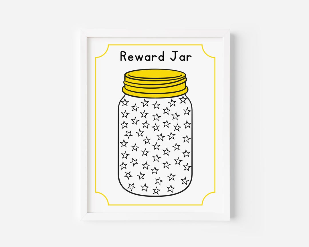 Kids Reward Jar, Kids Reward Chart, Kids Points Chart, Marble Jar, Star ...