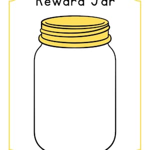 Empty Kids Reward Jar Printable, Kids Reward Chart, Toddler Reward Jar ...
