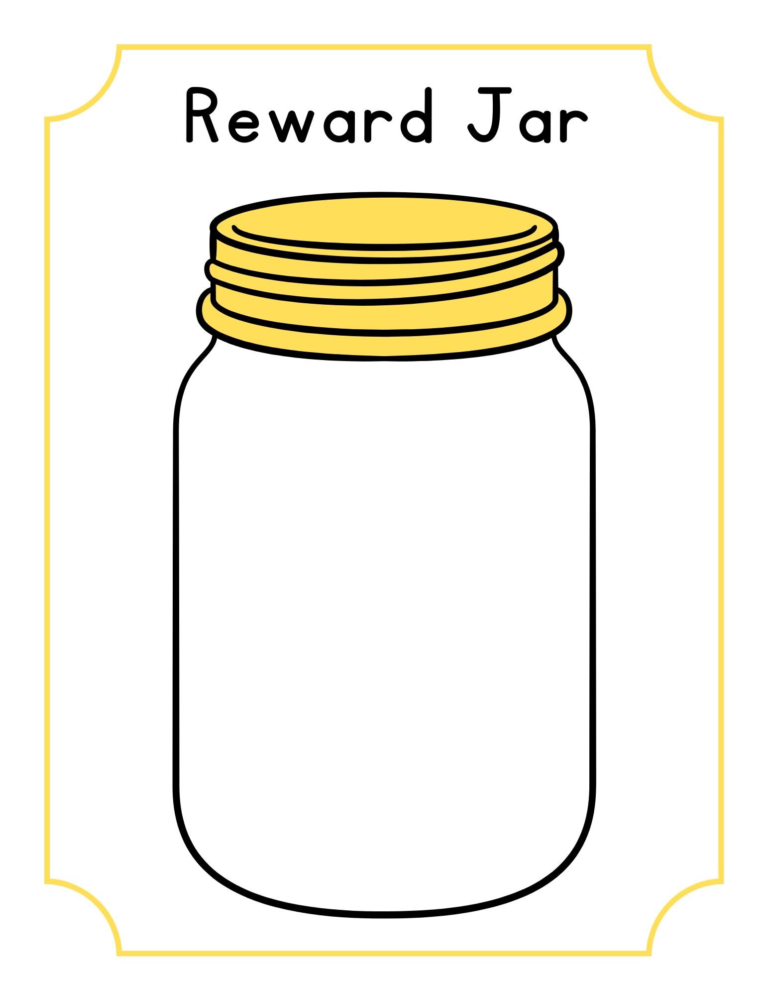 Empty Kids Reward Jar Printable, Kids Reward Chart, Toddler Reward Jar ...