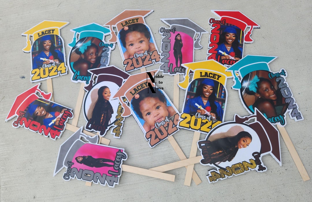 Custom Graduation Picture Paddles - Etsy