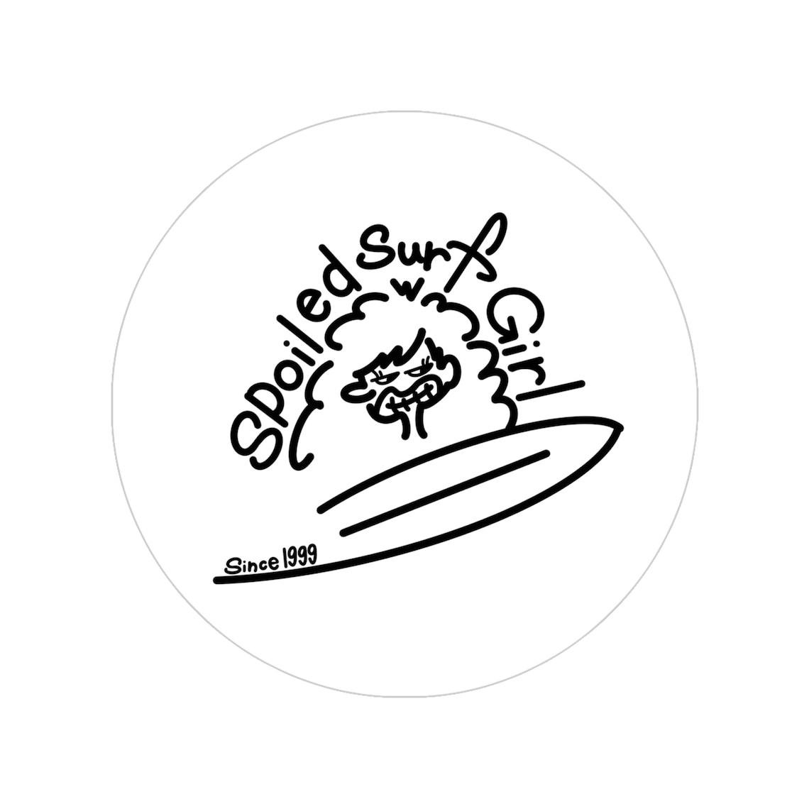 Spoiled Original Logo Sticker (round) - Etsy
