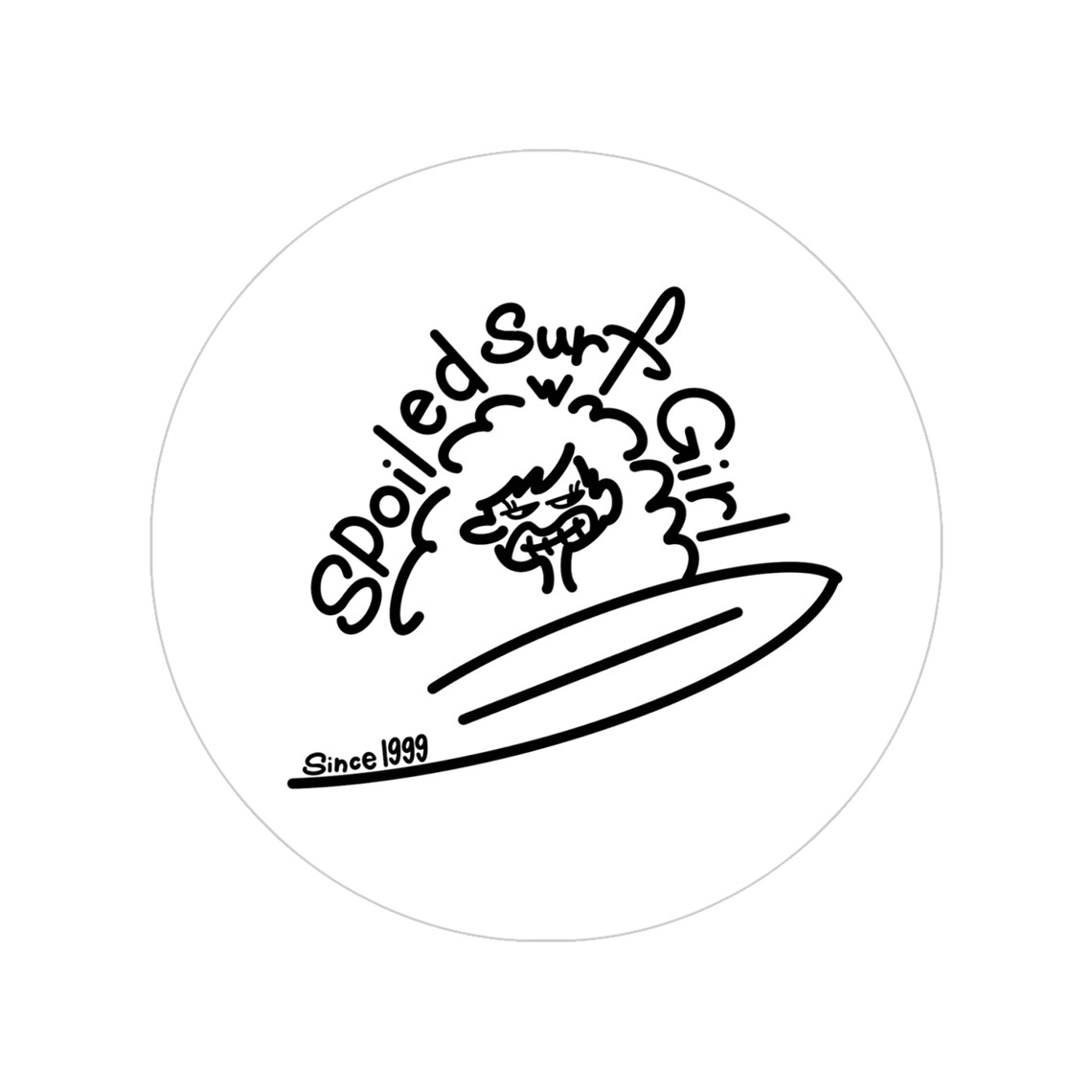 Spoiled Original Logo Sticker (round) - Etsy