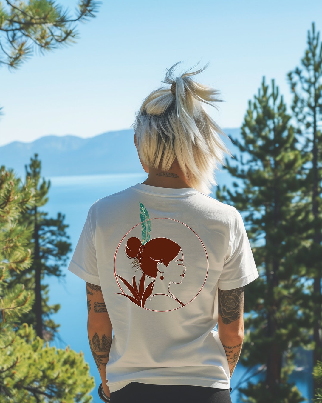 Graceful Spirit: Minimalist Indigenous Woman Art T-shirt - Etsy