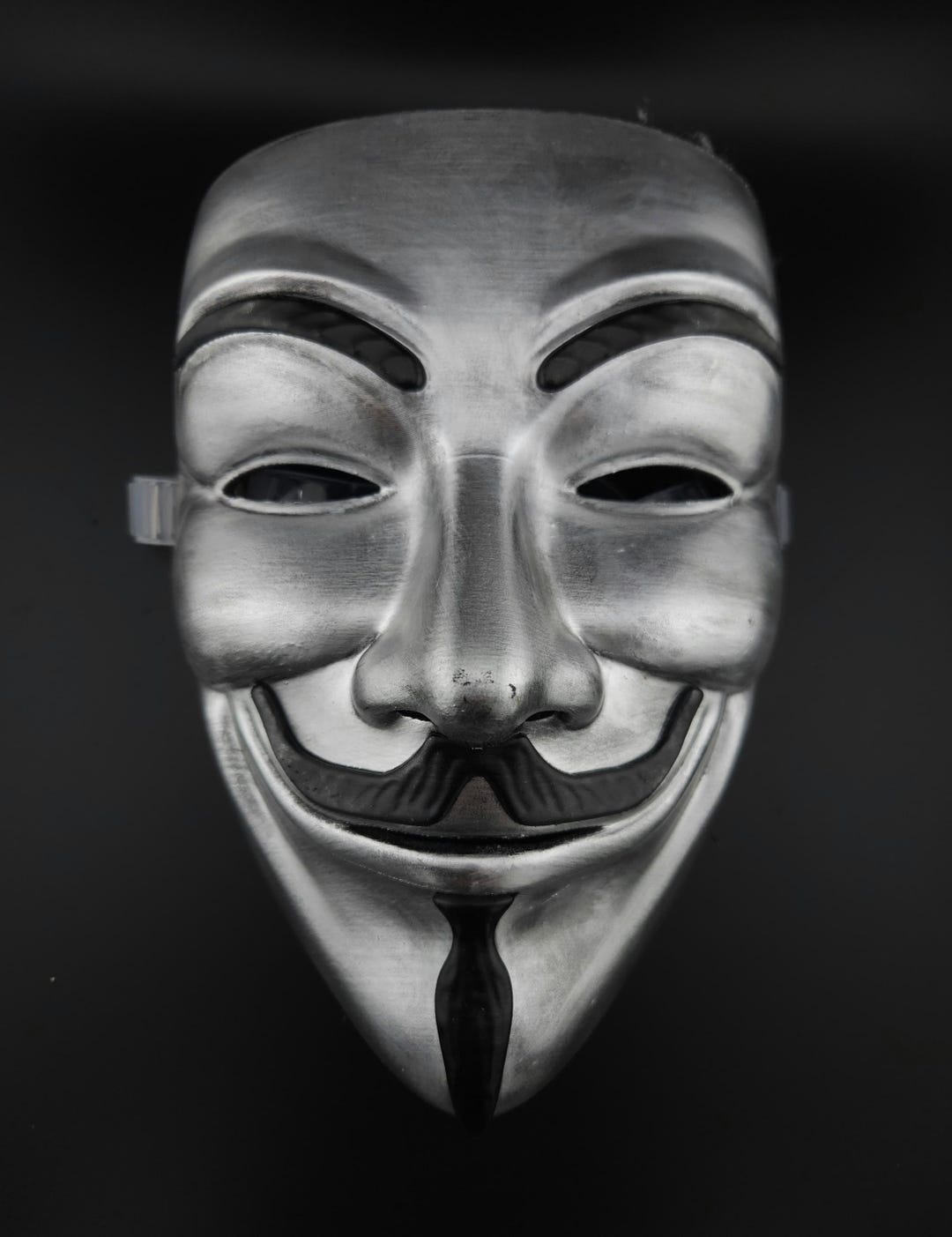 Antique Silver Guy Fawkes Mask – Iconic V for Vendetta Cosplay ...