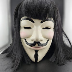 3D Printed Guy Fawkes Mask: V for Vendetta Cosplay, Hand-painted With ...