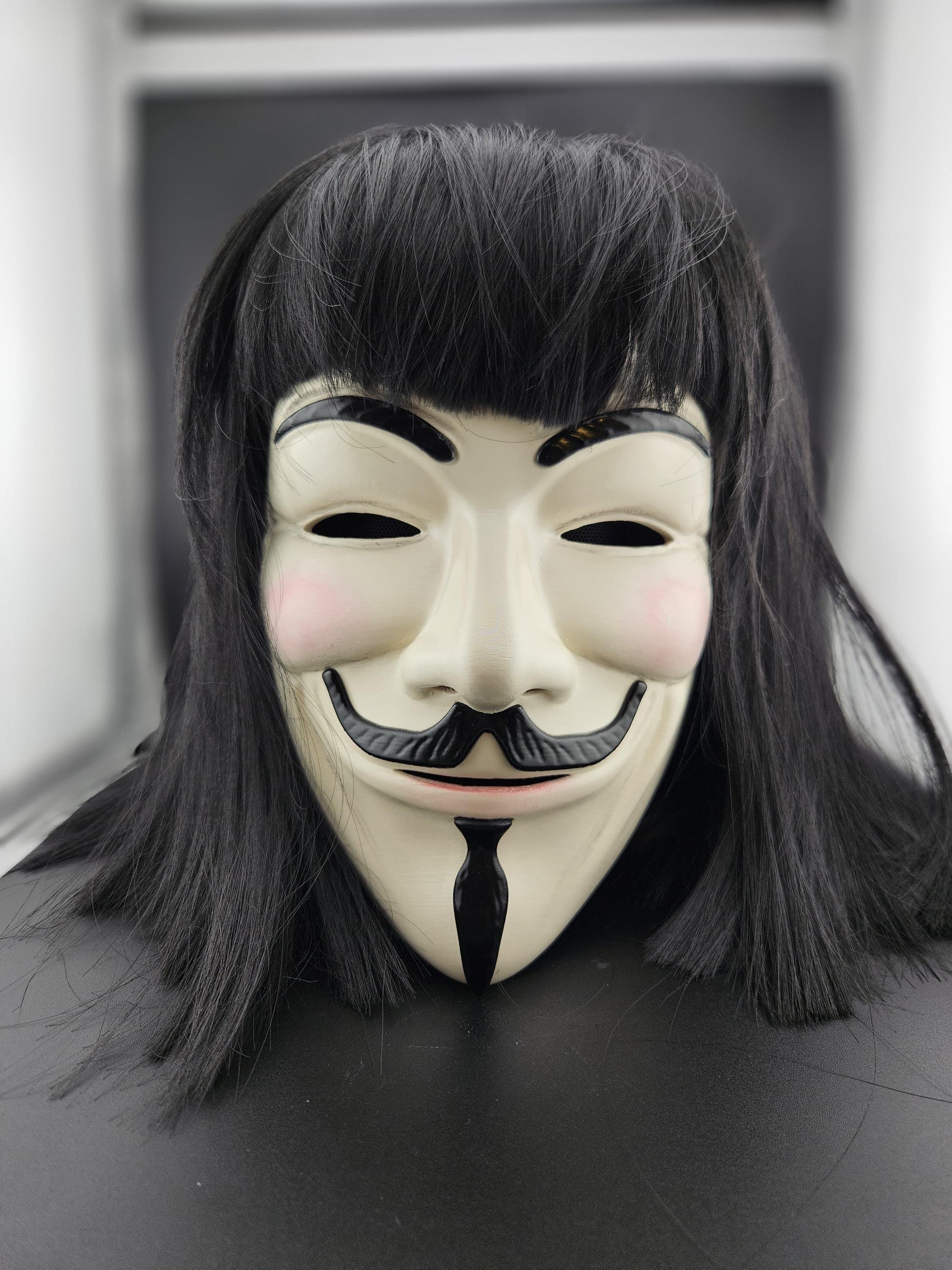 3D Printed Guy Fawkes Mask: V for Vendetta Cosplay, Hand-painted With ...