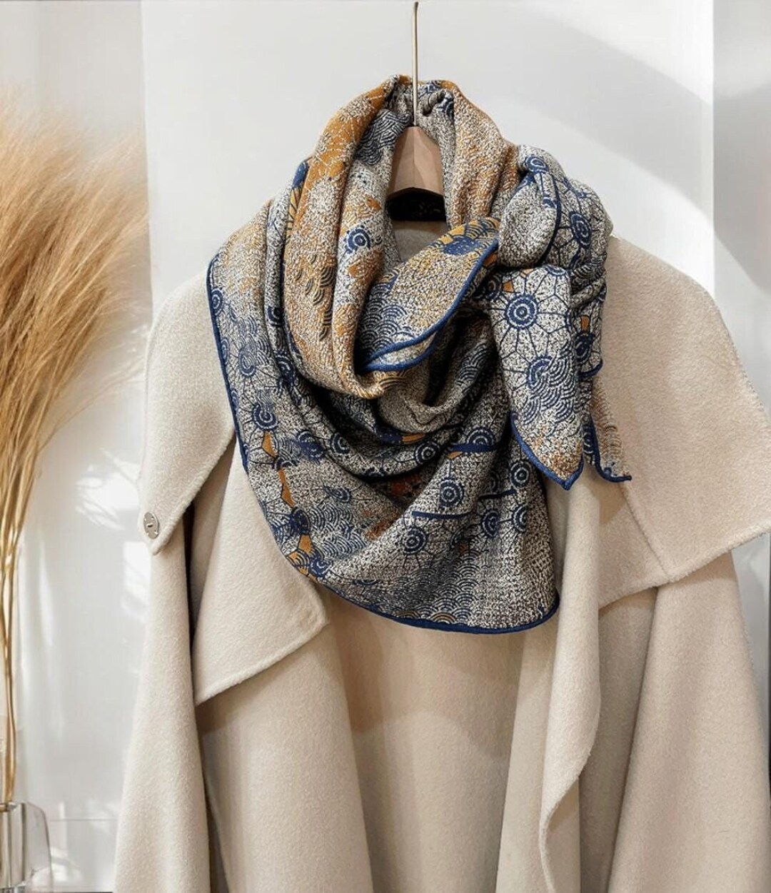 Wool and Silk Scarves for Elegant Women, Luxury High-end Shawl & Wrap ...