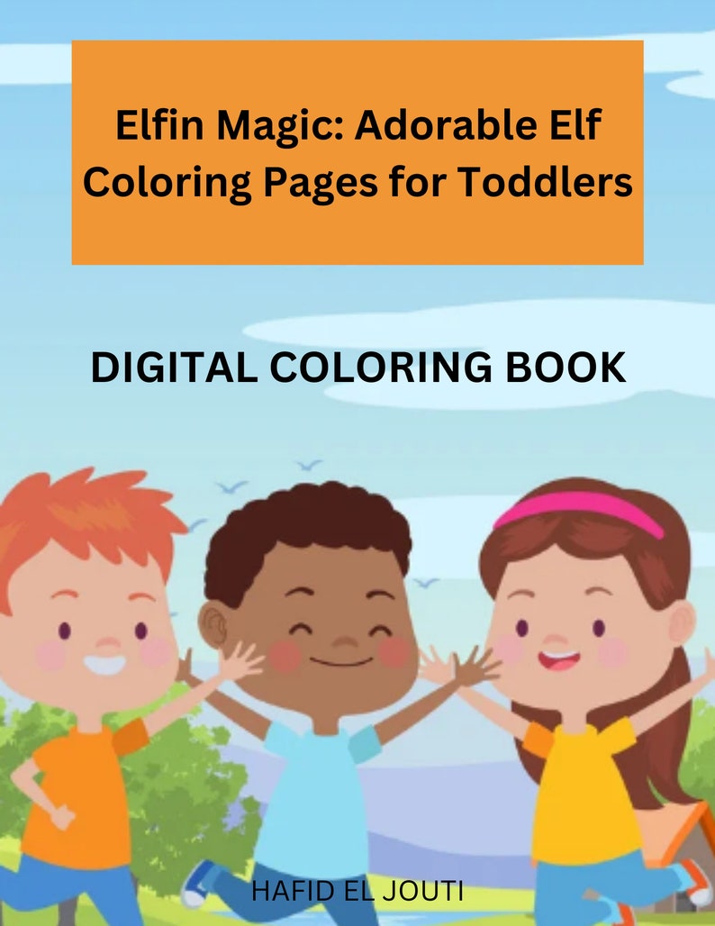 Elfin Magic: Adorable Elf Coloring Pages for Toddlers - Etsy