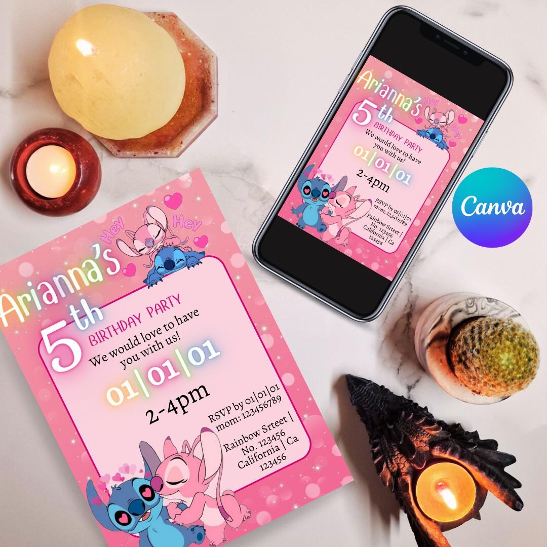 Digital Invitation, Custom in Canva, Printable Invitations, Party ...