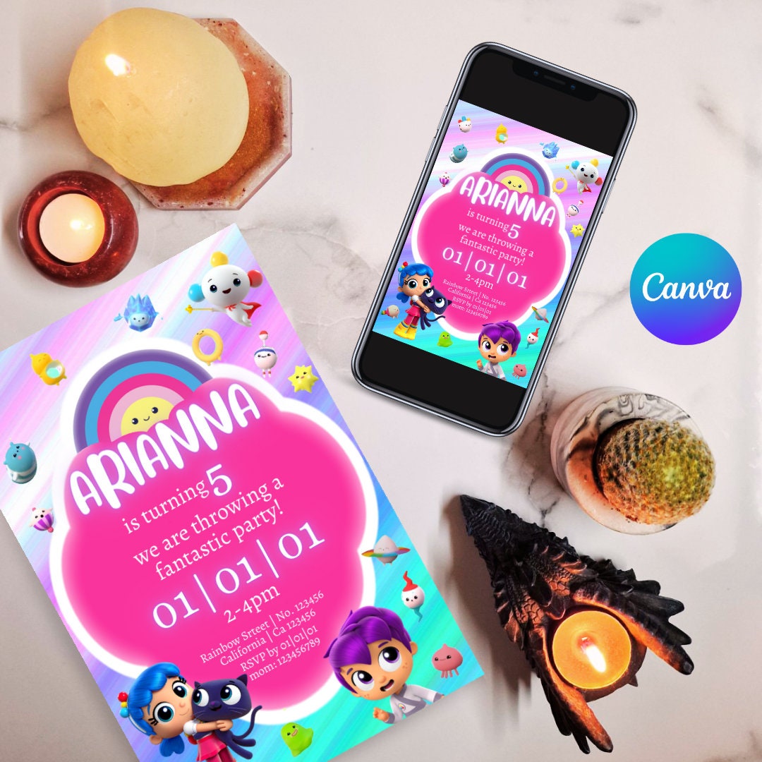 Digital Invitation, Custom in Canva, Printable Invitations, Party ...