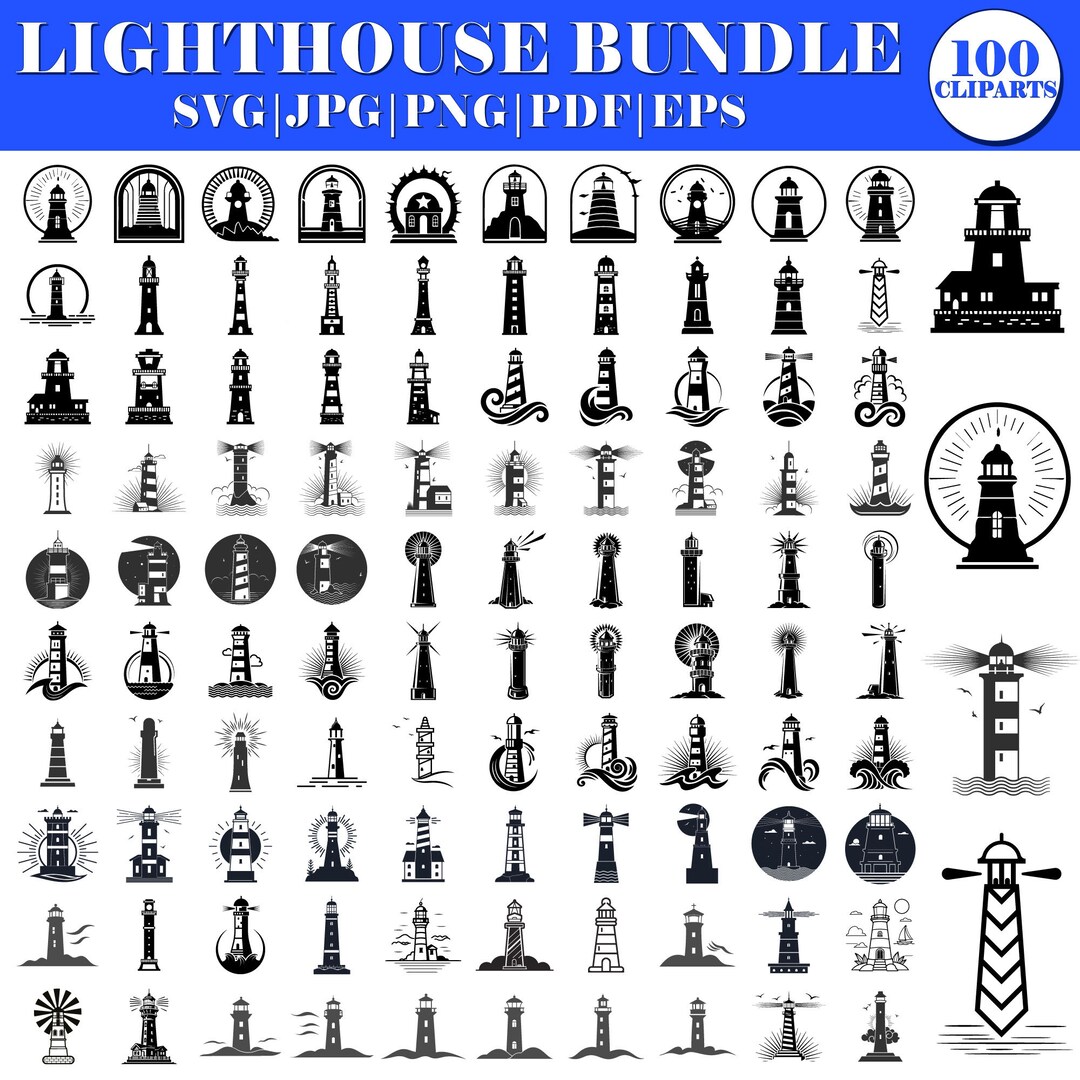 Lighthouse Svg Bundles, Lighthouse PNG, Lighthouse Clipart, Lighthouse ...