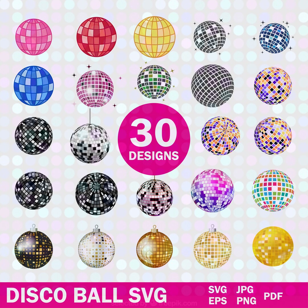 Disco Ball Svg Bundles, Disco Ball Svg, Disco Ball Design, Disco Ball ...
