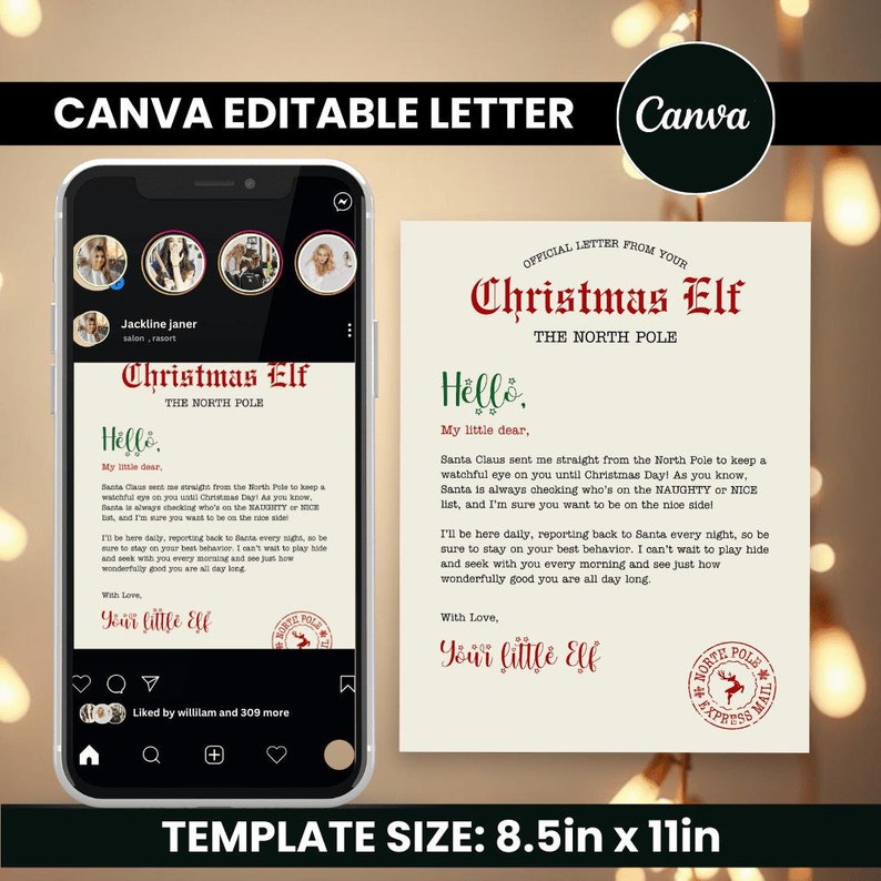 Elf Arrival Letter, First Time Elf Arrival Letter, Elf Letter, Elf ...