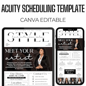 Editable Acuity Scheduling Template, Hair Stylist Acuity Scheduling ...