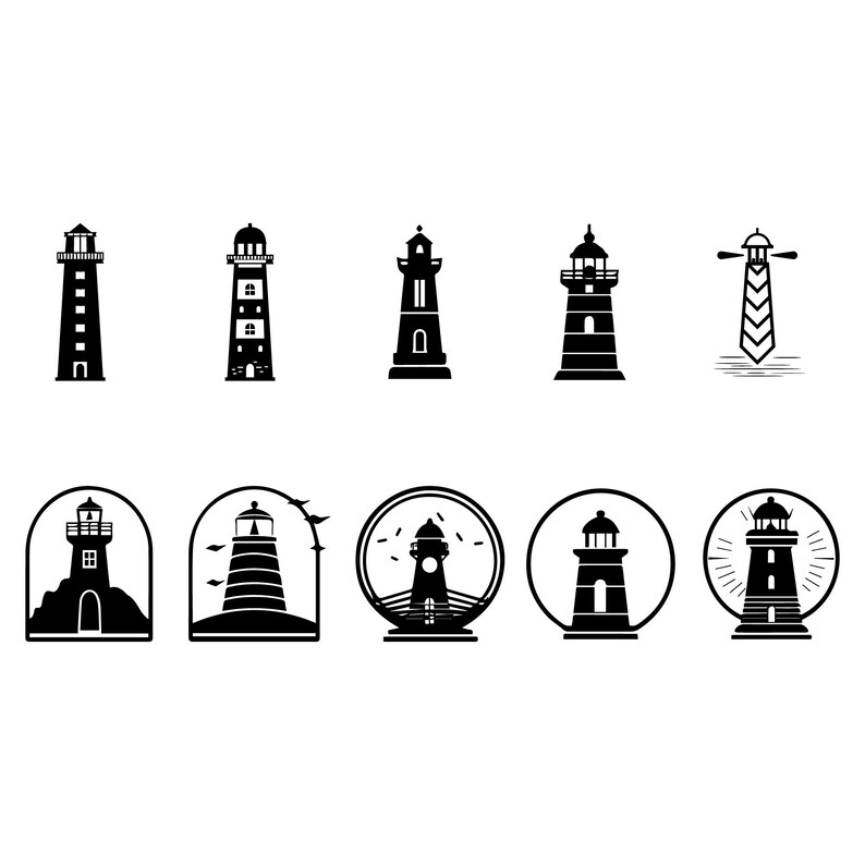 Lighthouse Svg Bundles, Lighthouse PNG, Lighthouse Clipart, Lighthouse ...