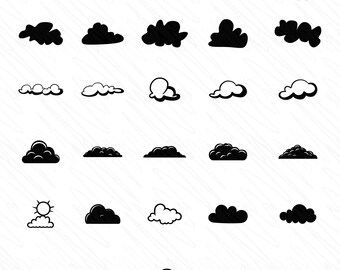 Cloud Svg Bundles, Cloud Svg, Clouds Clipart, Clouds Png, Sky Clouds ...
