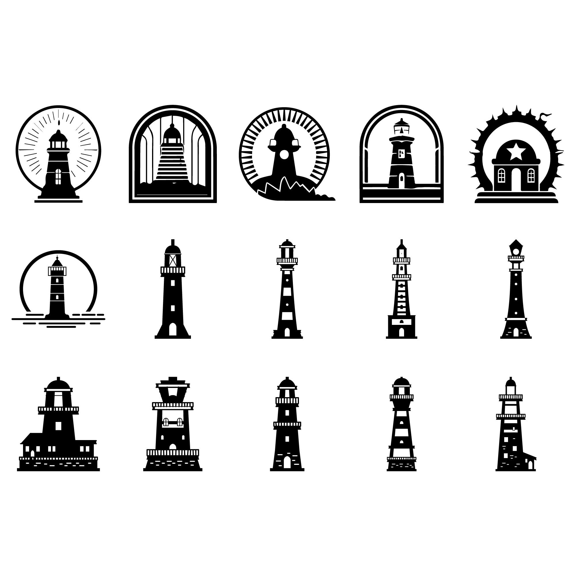 Lighthouse Svg Bundles, Lighthouse PNG, Lighthouse Clipart, Lighthouse ...