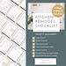 Kitchen Remodel Checklist Bundle, Renovation Planning Guide, Scope of ...
