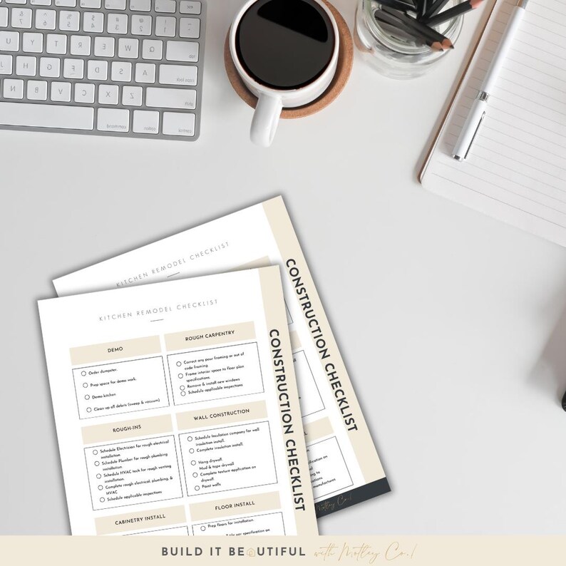 Kitchen Remodel Checklist, Renovation Planning Guide, Scope of Work ...