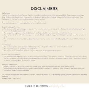 Kitchen Remodel Checklist Bundle, Renovation Planning Guide, Scope of ...