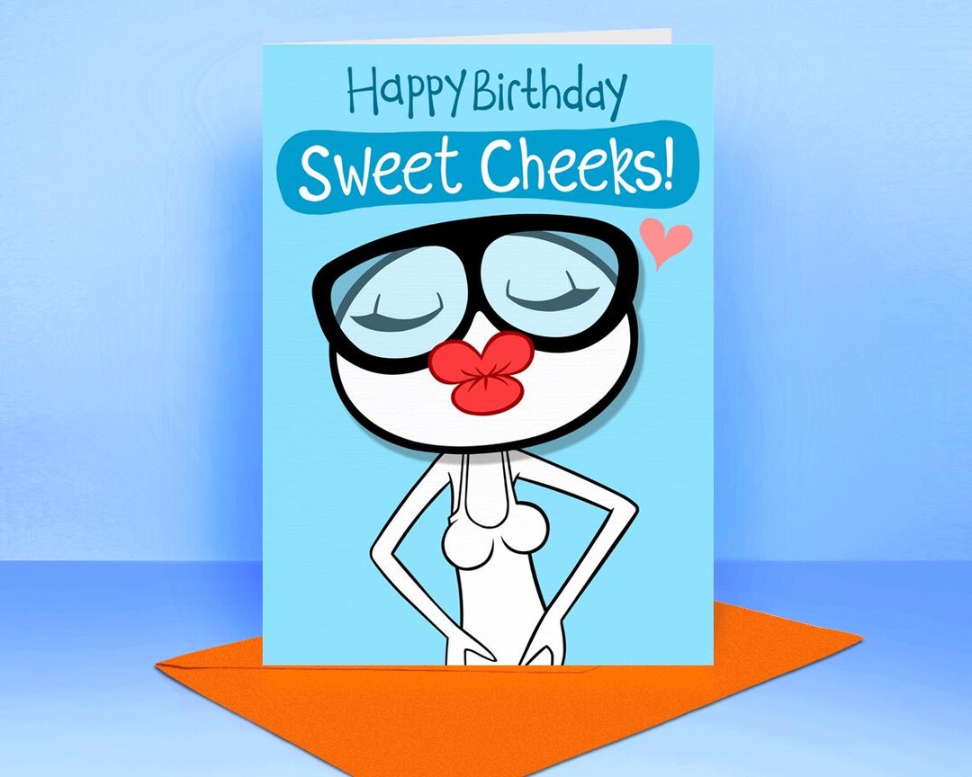 Happy Birthday Sweet Cheeks Birthday Card for Female or Male ...