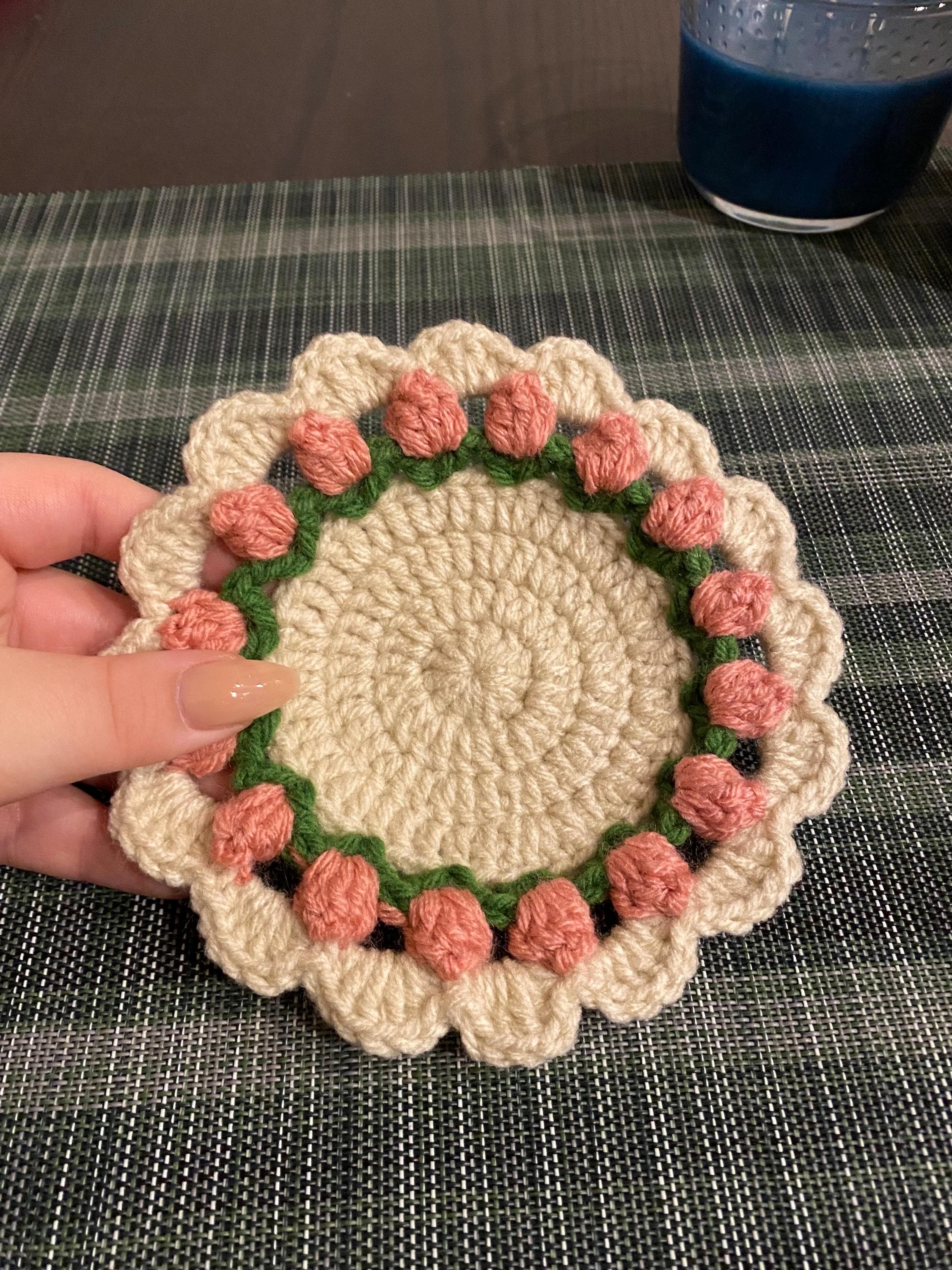 Tulip Coaster Crochet PATTERN ONLY + Video Tutorials! - Etsy