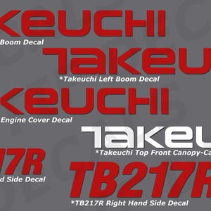 SVG Takeuchi TB217R/TB217 Excavator | Digger Decal | Sticker Vector ...